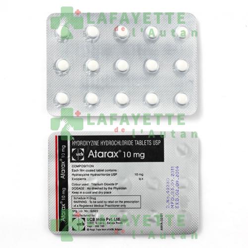 Atarax en Comprimé 10mg, 25mg Pas Cher, Achat Sans Ordonnance